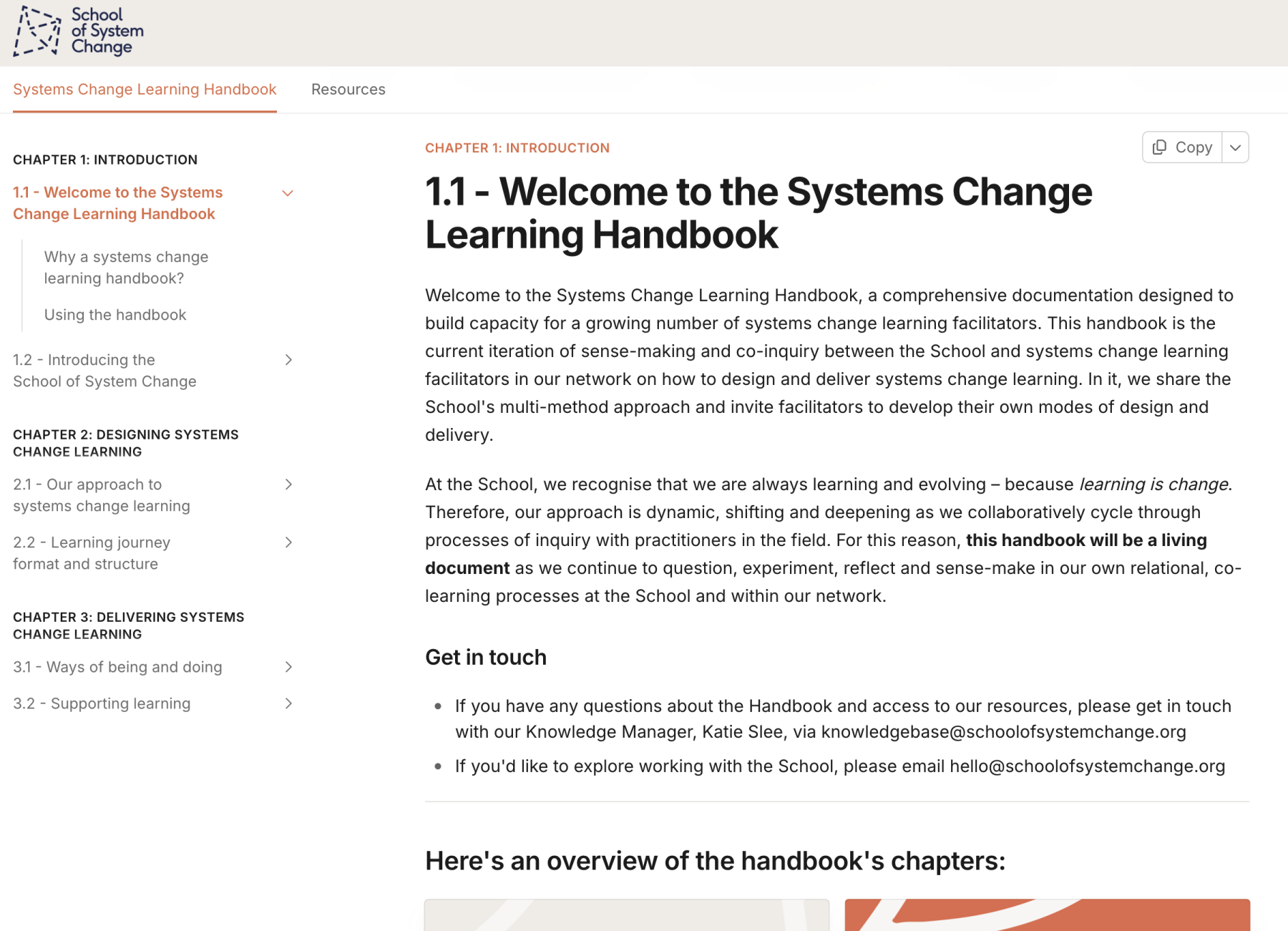 Systems Change Learning Handbook - School of System Change